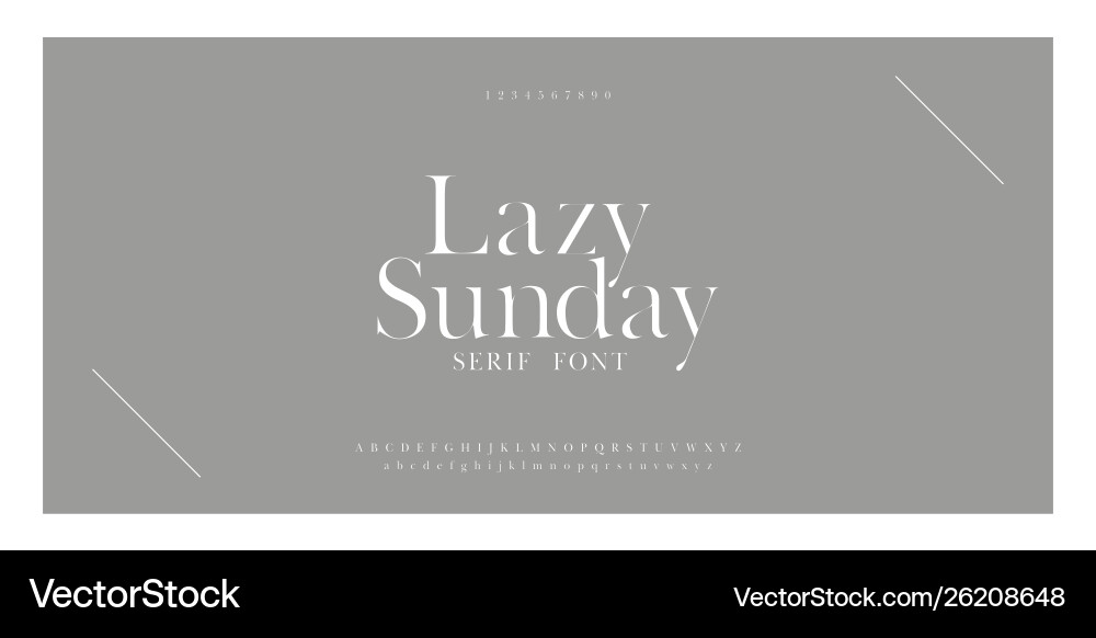 Luxury sans serif alphabet letters font Royalty Free Vector
