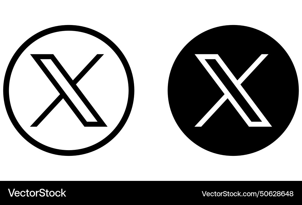 Twitter logo new twittertwitter x Royalty Free Vector Image