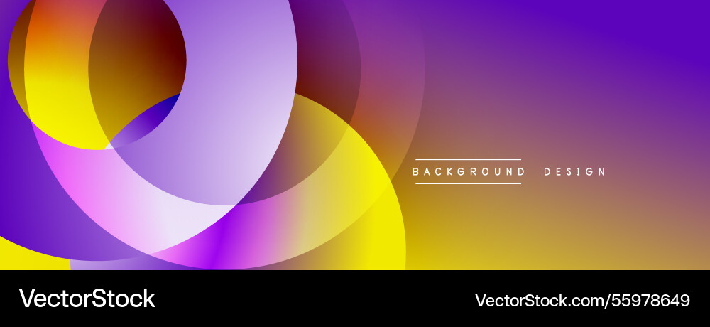 Abstract composition with layered circular Vector Image