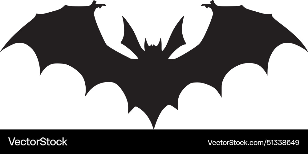 Bat - black and white isolated icon Royalty Free Vector