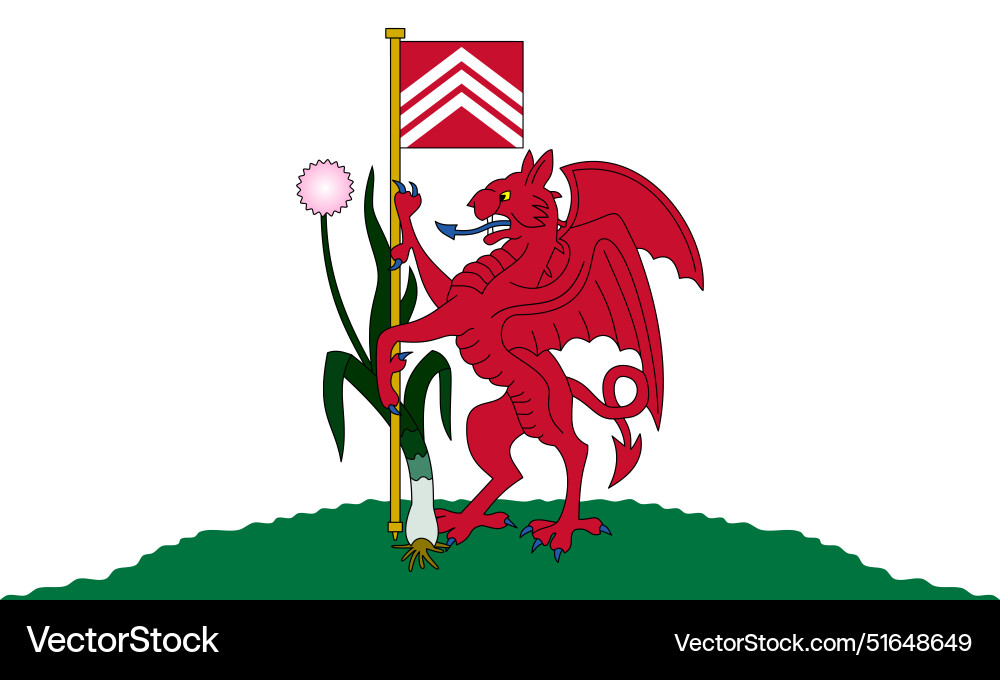 Cardiff flag Royalty Free Vector Image - VectorStock