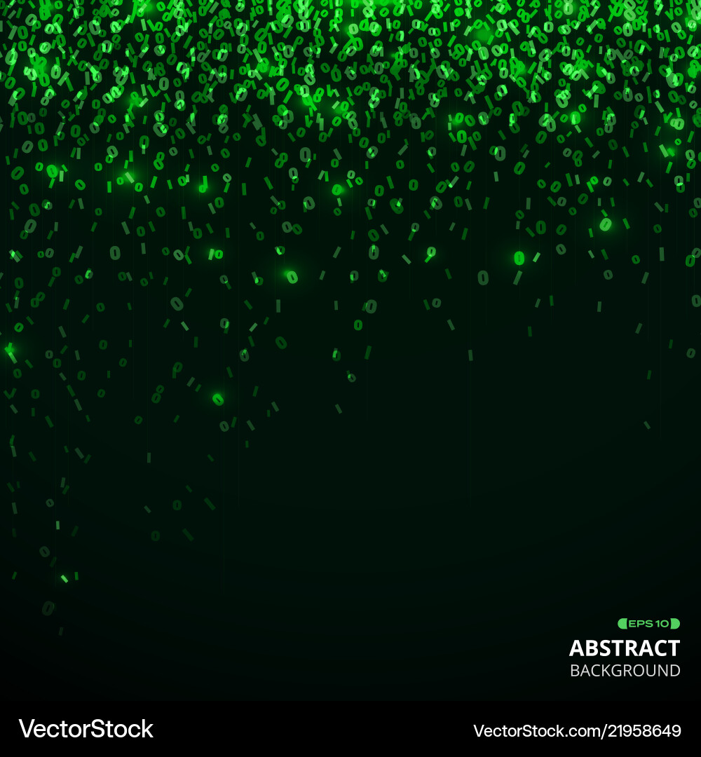 Green Matrix Number Pattern Royalty Free Vector Image