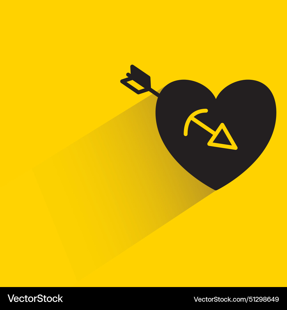 Heart and arrow icon Royalty Free Vector Image