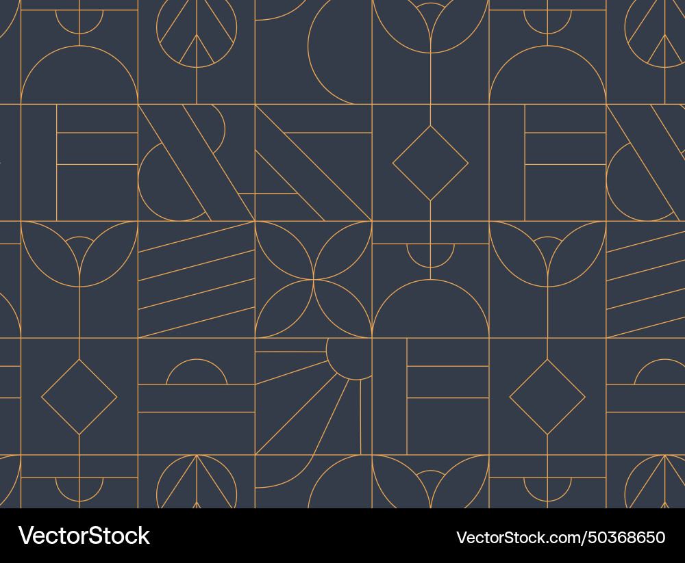 Art deco geometric vintage pattern blue Royalty Free Vector