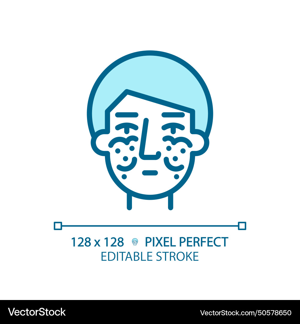 Lupus rash light blue icon Royalty Free Vector Image