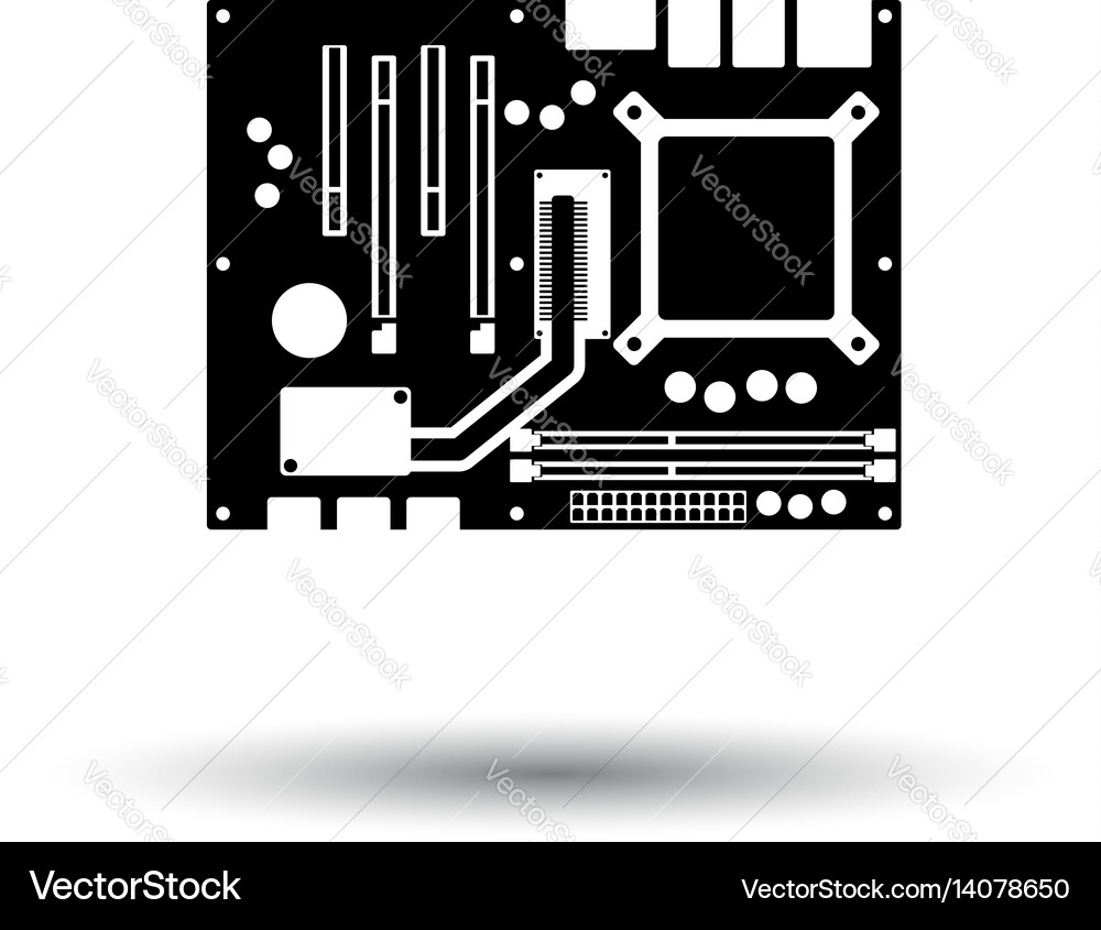 Motherboard-Symbol Lizenzfreies Vektorbild - VectorStock