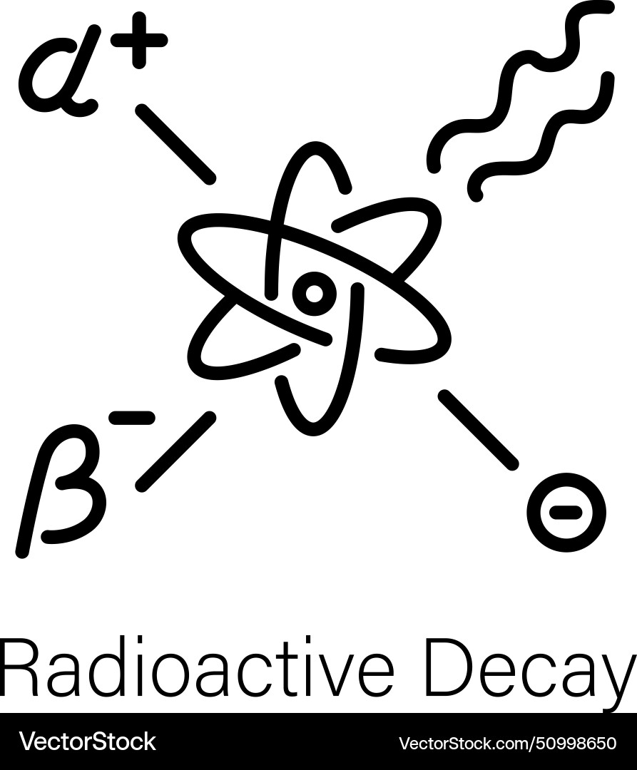 Radioactive decay Royalty Free Vector Image - VectorStock