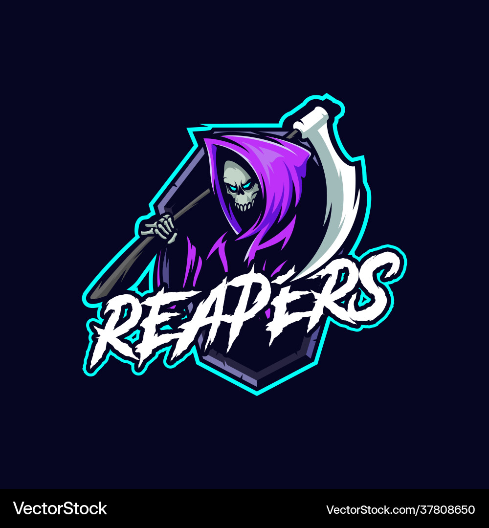 Reapers mascot esport logo Royalty Free Vector Image