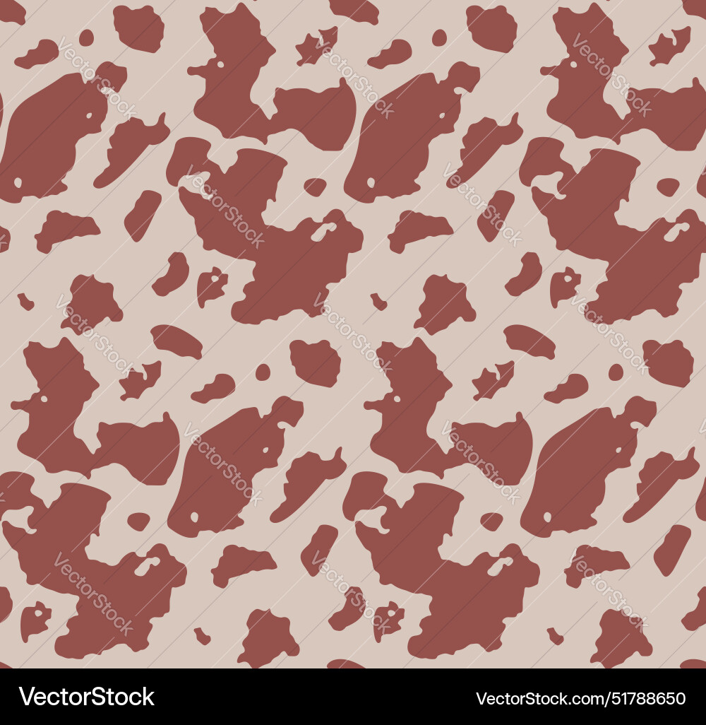 Seamless pattern with brown cow spots Royalty Free Vector