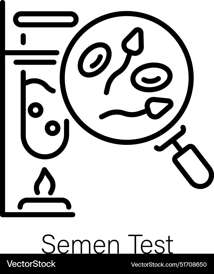 Semen test Royalty Free Vector Image - VectorStock