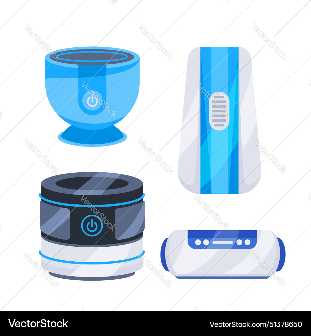 Smart speaker device with voice assistant music Vector Image