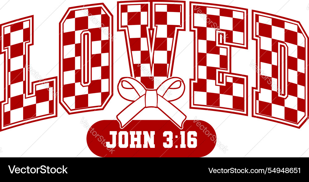 Christian valentines loved john 316 Royalty Free Vector