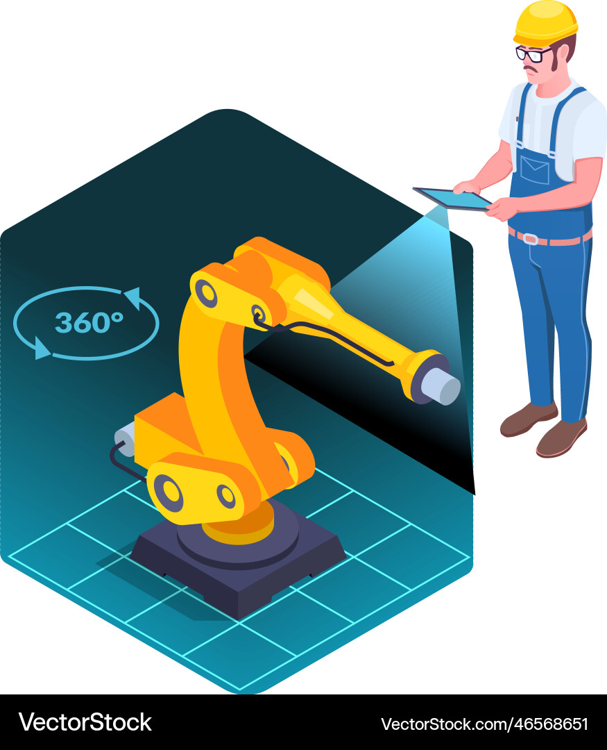 Industrial augmented reality concept Royalty Free Vector