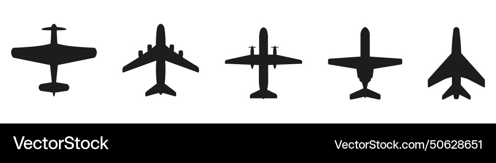 Set airplane iconaircraft icon Royalty Free Vector Image