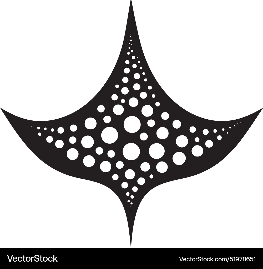 Stingray - minimalist and simple silhouette Vector Image