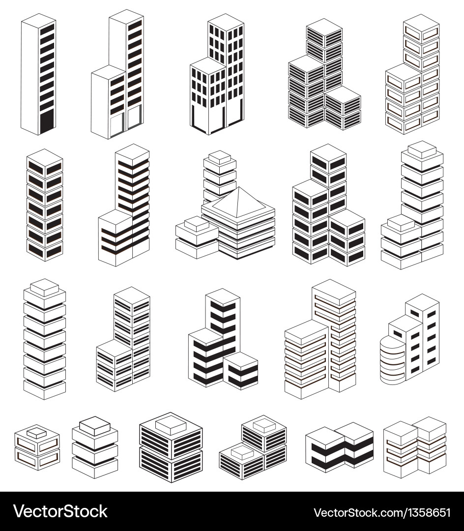 Urban buildings Royalty Free Vector Image - VectorStock