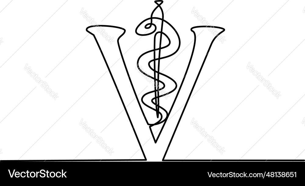 Veterinary Caduceus Vector
