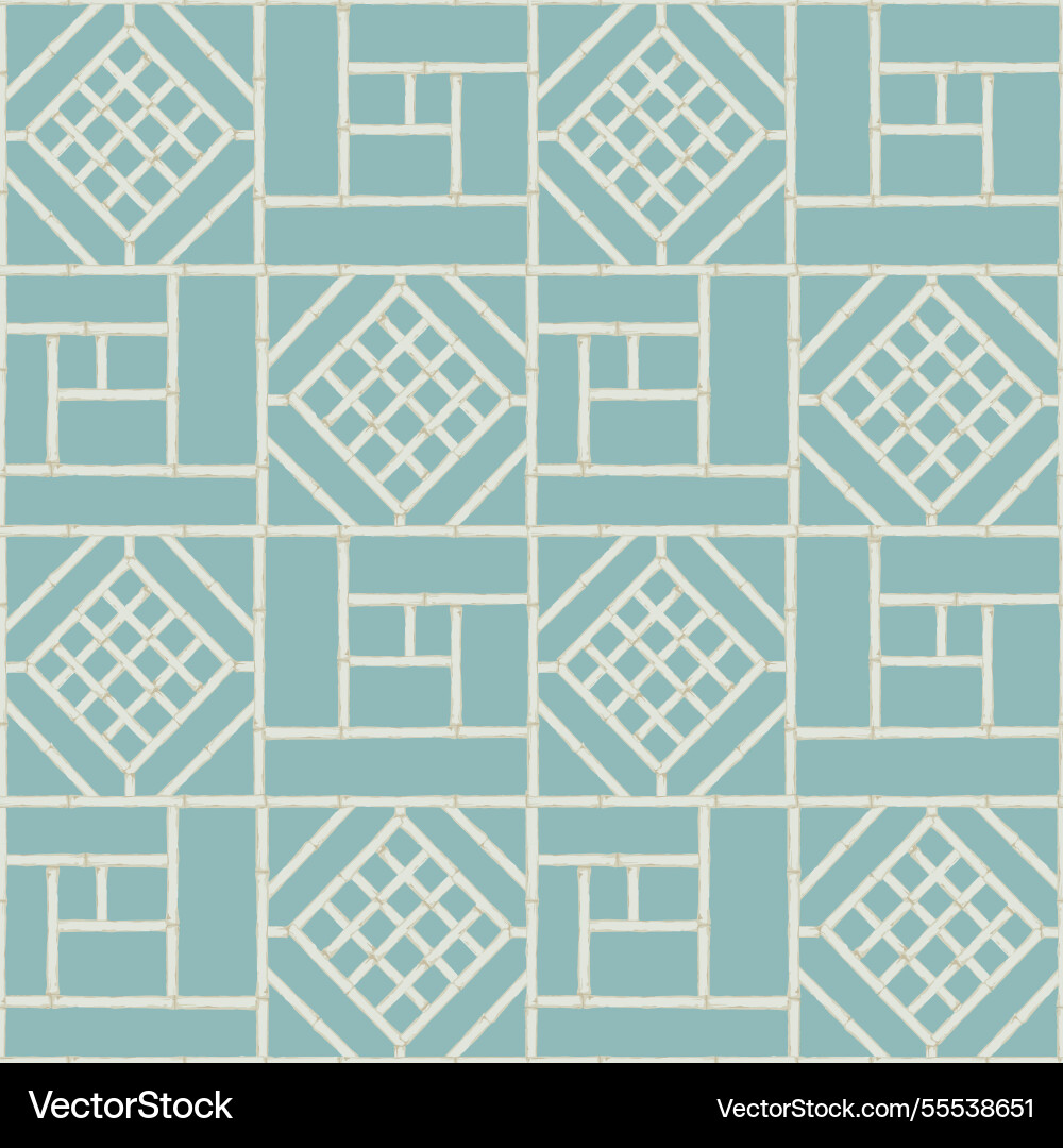 Vintage lattice pattern featuring bamboo and cane Vector Image