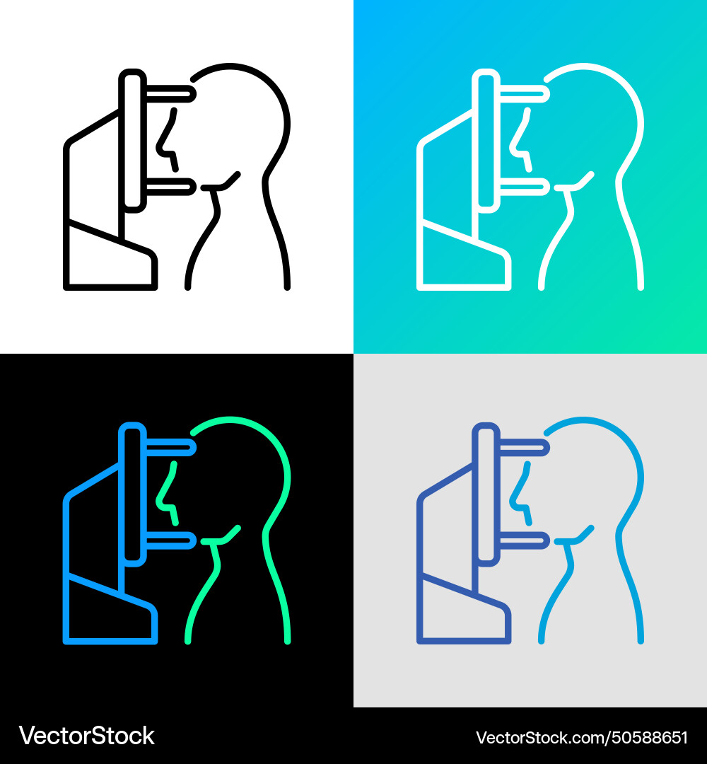 Vision diagnostics human looking at ophthalmic Vector Image