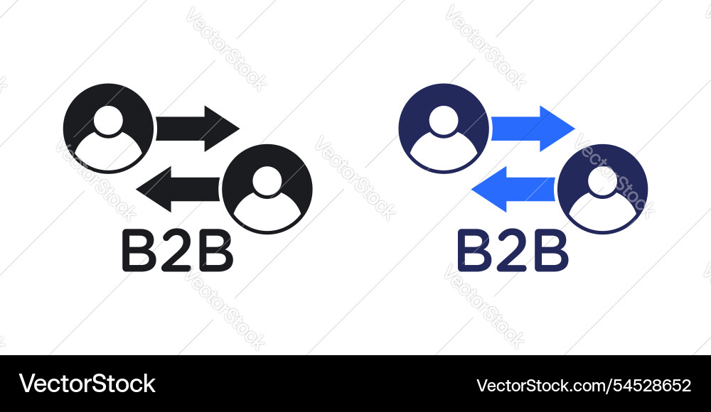 B2b icon Royalty Free Vector Image - VectorStock