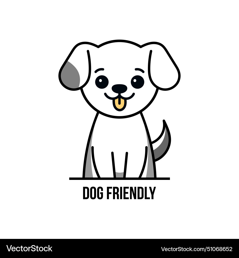 Cute dog Royalty Free Vector Image - VectorStock