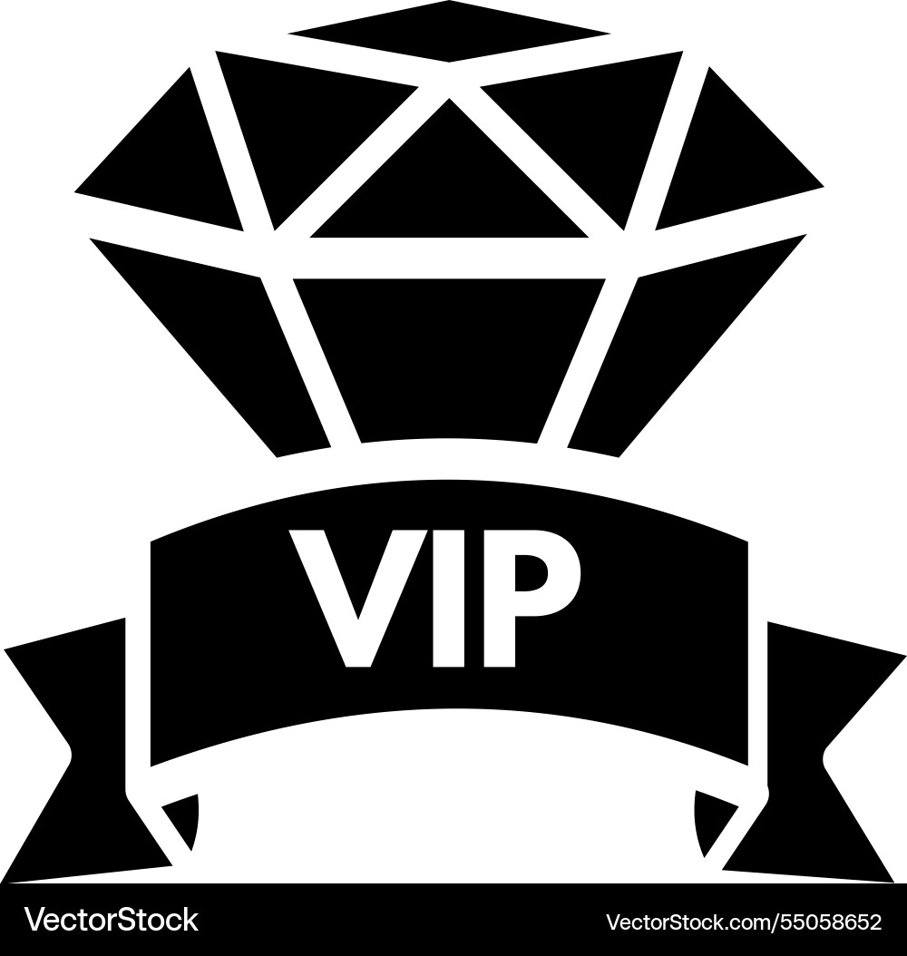 Diamond isolated on white - icon Royalty Free Vector Image