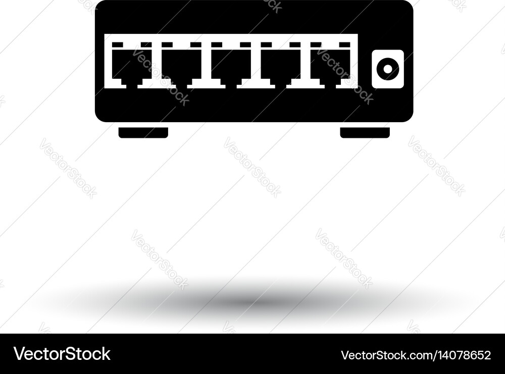 Ethernet switch icon Royalty Free Vector Image