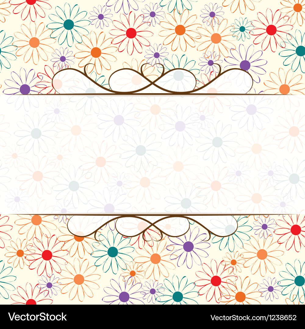 Flower frame Royalty Free Vector Image - VectorStock