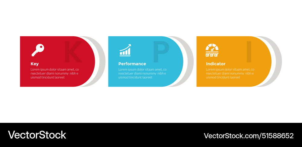 Kpi key performance indicator infographics Vector Image