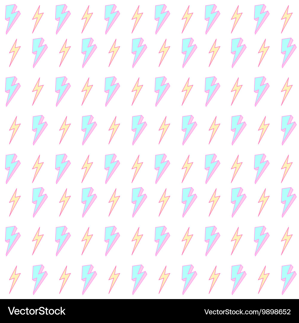 Lightning bolt seamless pattern Royalty Free Vector Image