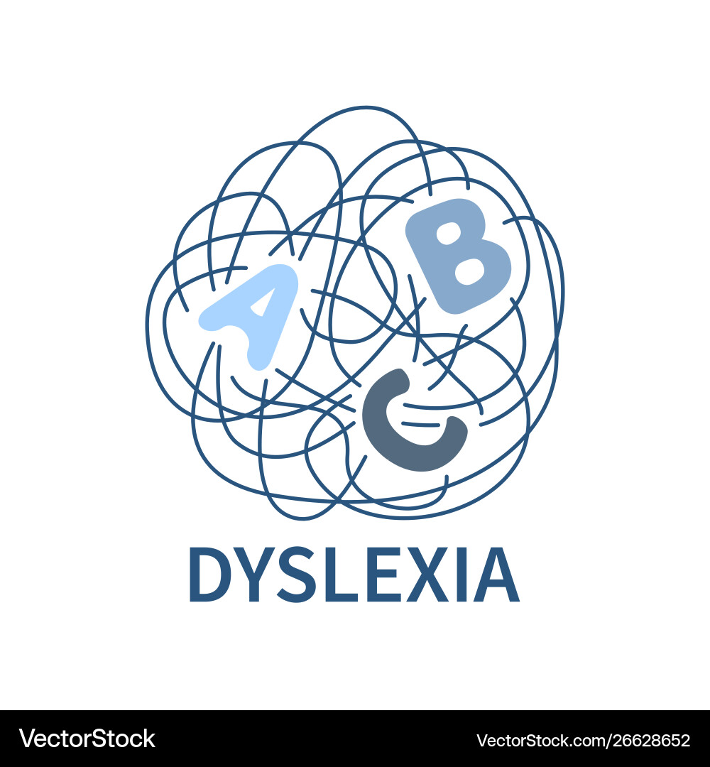 Logo dyslexia Royalty Free Vector Image - VectorStock