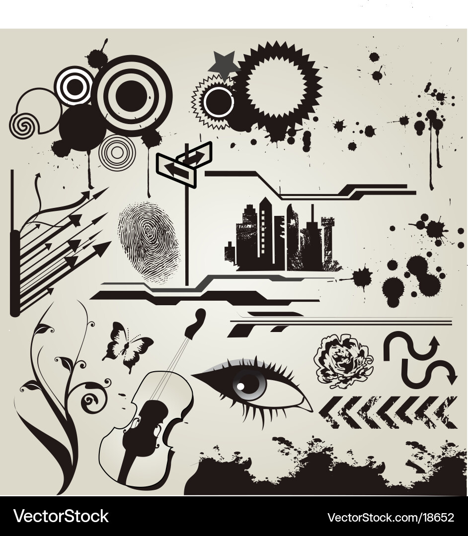 Urban design elements Royalty Free Vector Image