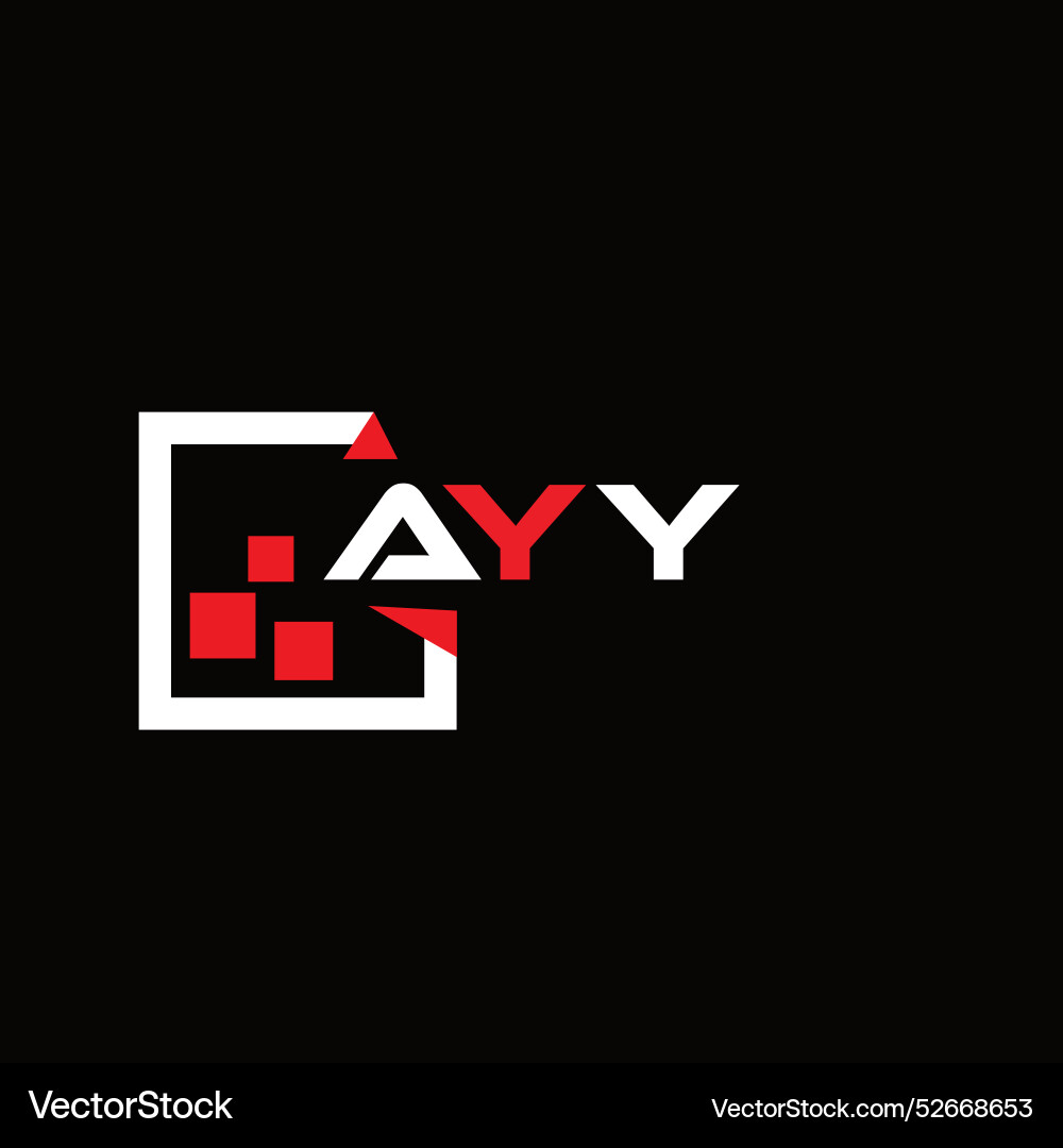 Ayy creative minimalist letter logo unique Vector Image
