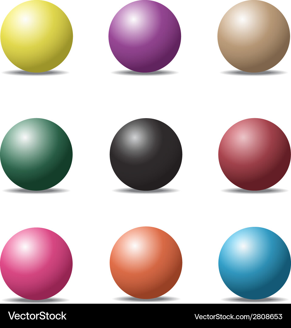 Ball set 1 Royalty Free Vector Image - VectorStock
