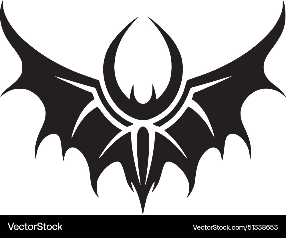 Bat - minimalist and flat logo Royalty Free Vector Image