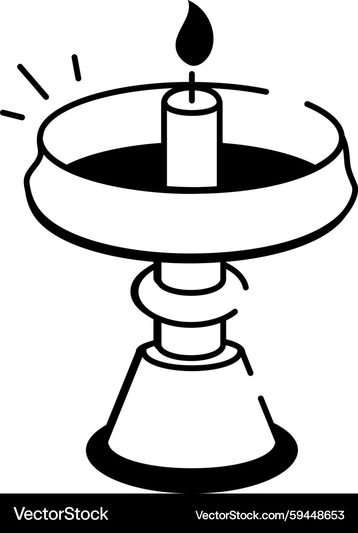 Butter Lamp Sketch - Tibetan Ritual – Royalty-Free Vector | VectorStock
