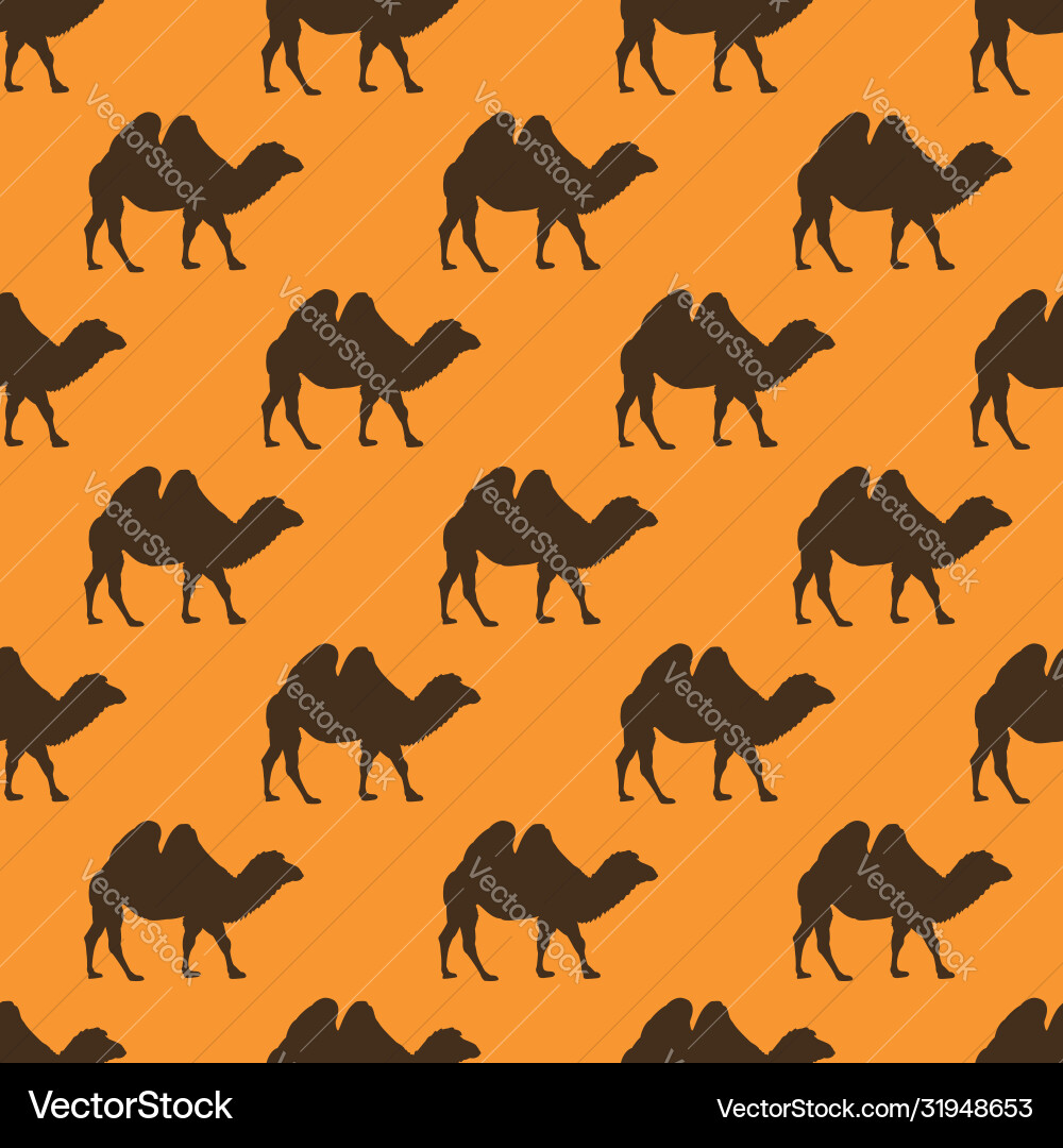 Camel seamless pattern Royalty Free Vector Image