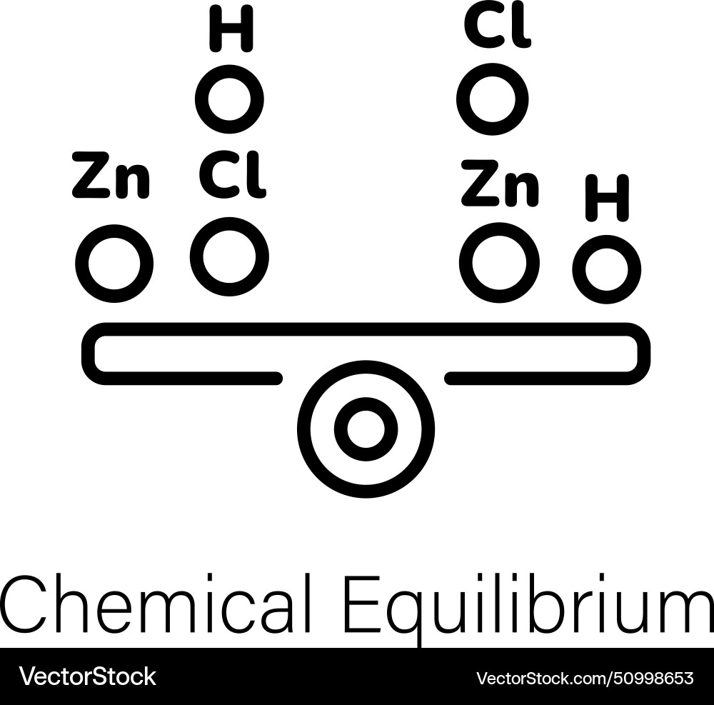 Chemical equilibrium Royalty Free Vector Image