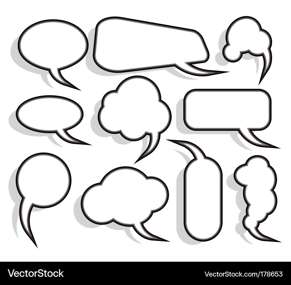 Comic clouds Royalty Free Vector Image - VectorStock