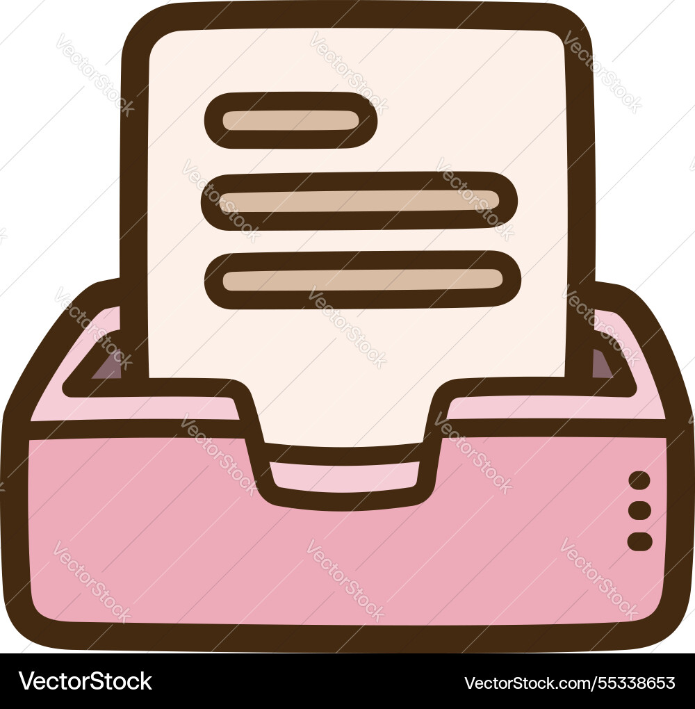 Inbox - emails doodle art Royalty Free Vector Image