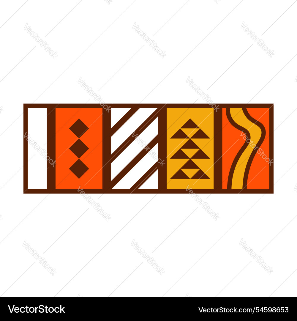 Kenya ornament design abstract collection Vector Image