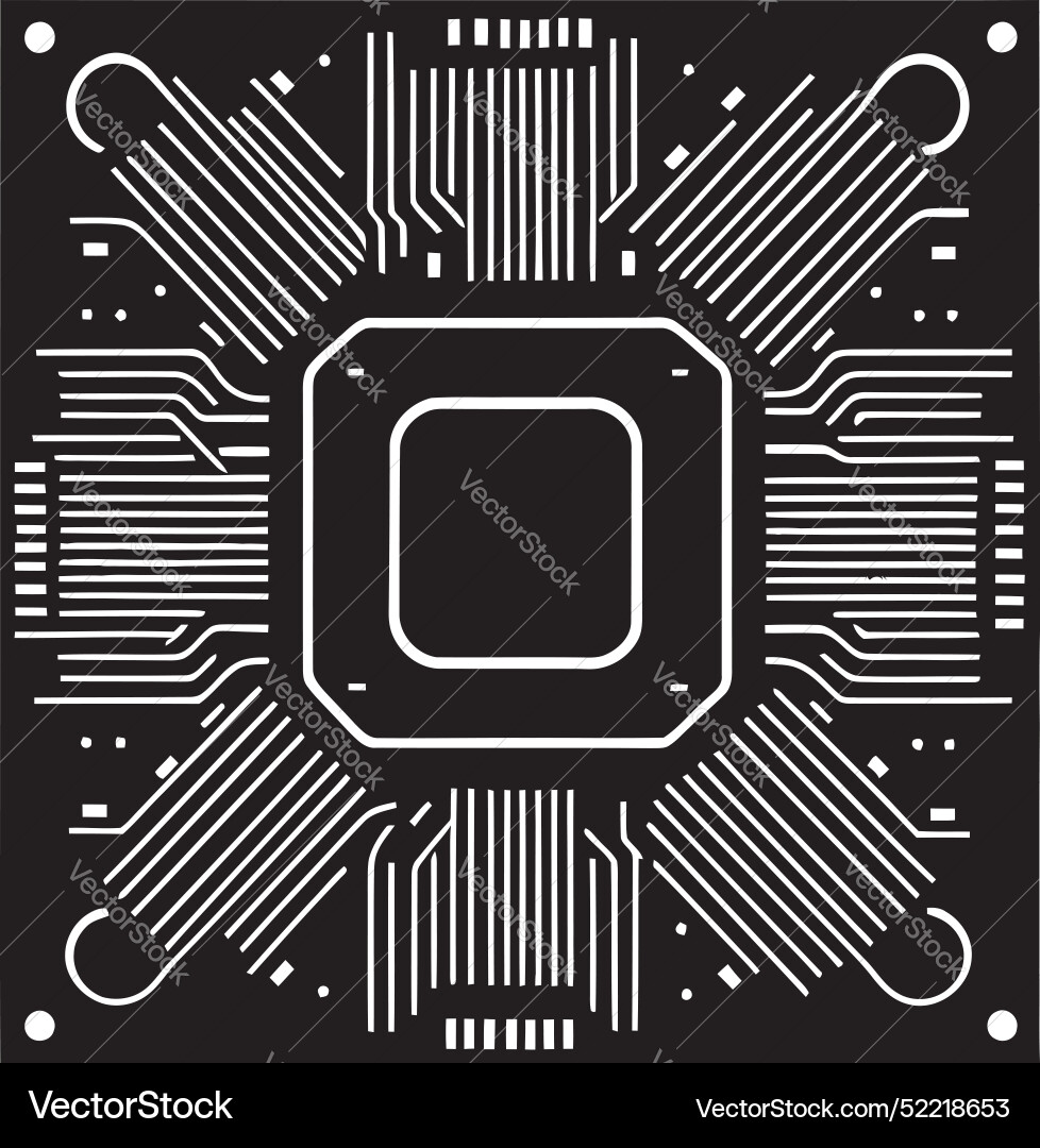 Siliconsculpt artisanal chip logo chipcanvas Vector Image