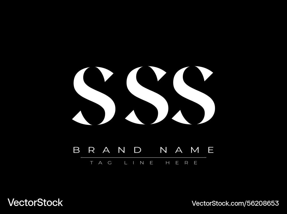 Sss abstract letter logo design Royalty Free Vector Image
