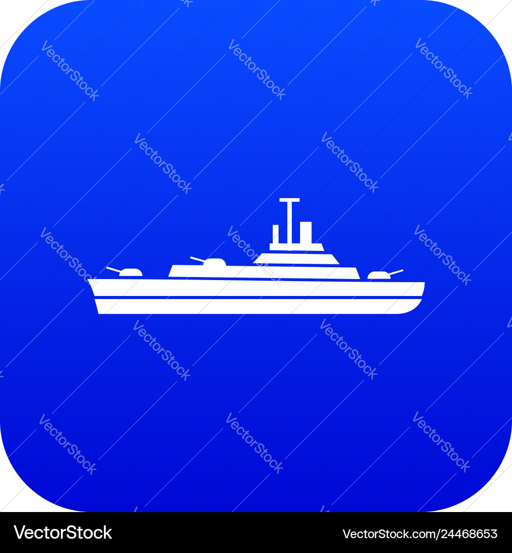 Warship Symbol digital blau Lizenzfreies Vektorbild
