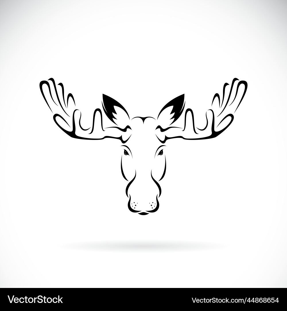 Deer moose head design on white background Vector Image