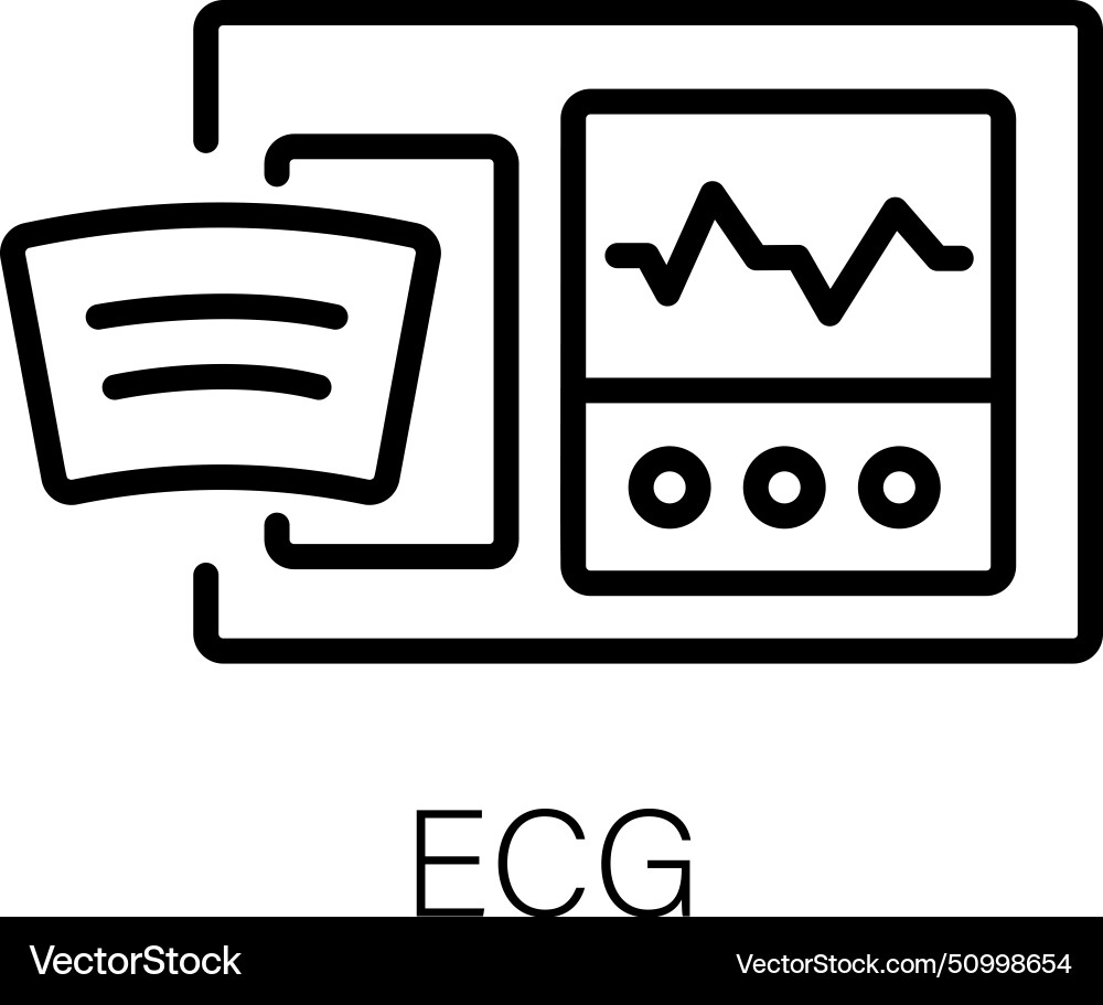 Ecg Royalty Free Vector Image - VectorStock