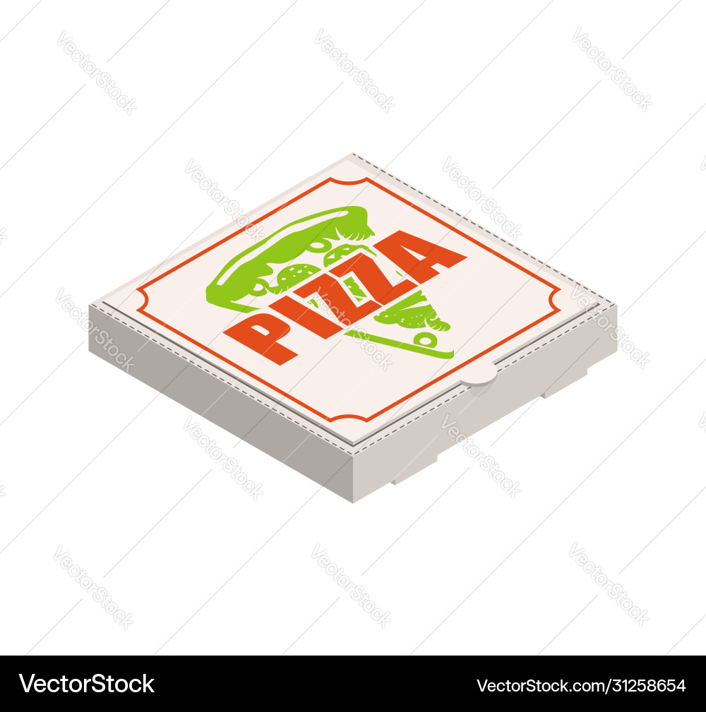 Isolated Pizza Box Royalty Free Vector Image - VectorStock