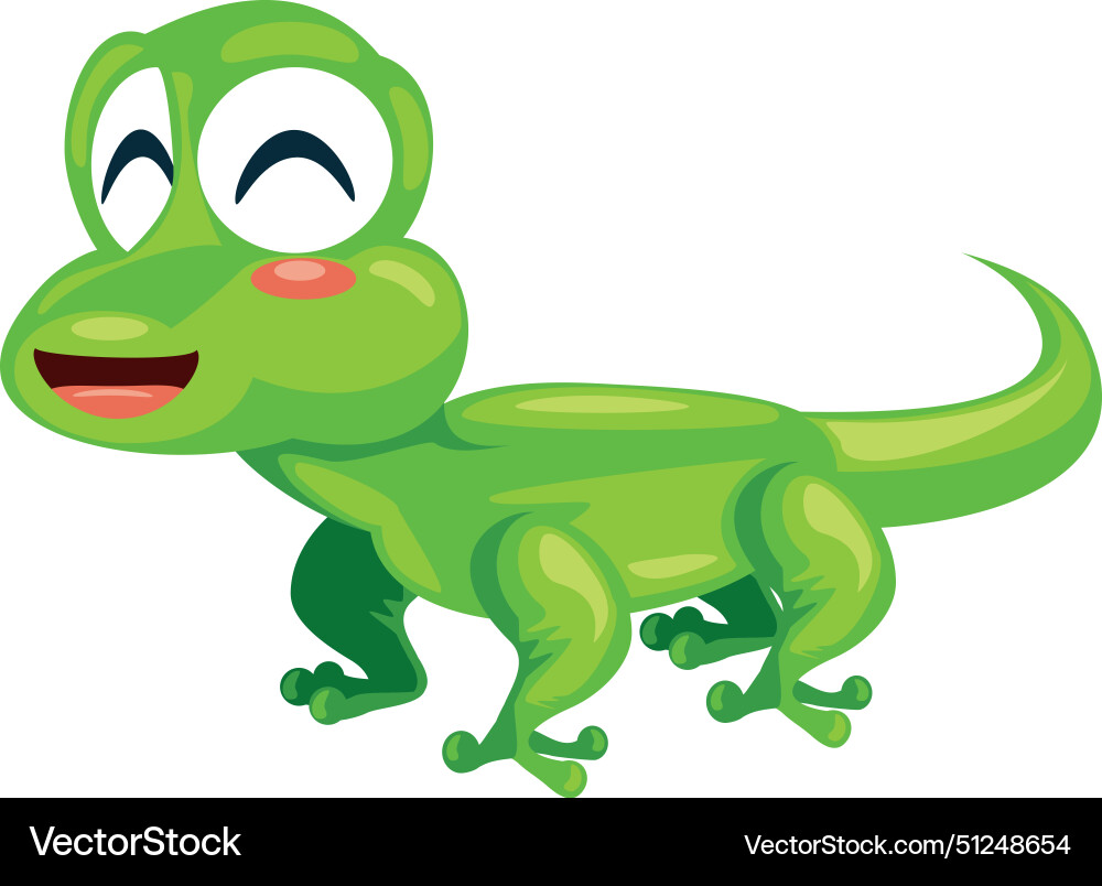Lizard creature green Royalty Free Vector Image