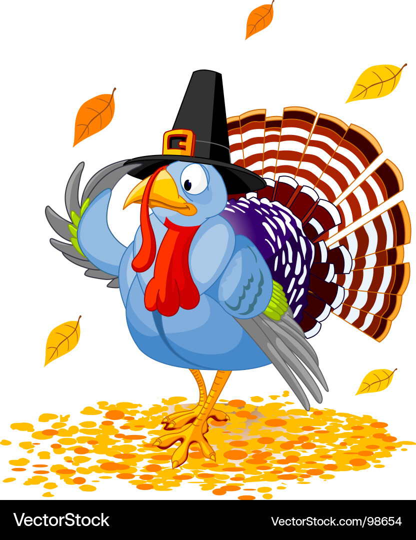 Pilgrim turkey Royalty Free Vector Image - VectorStock