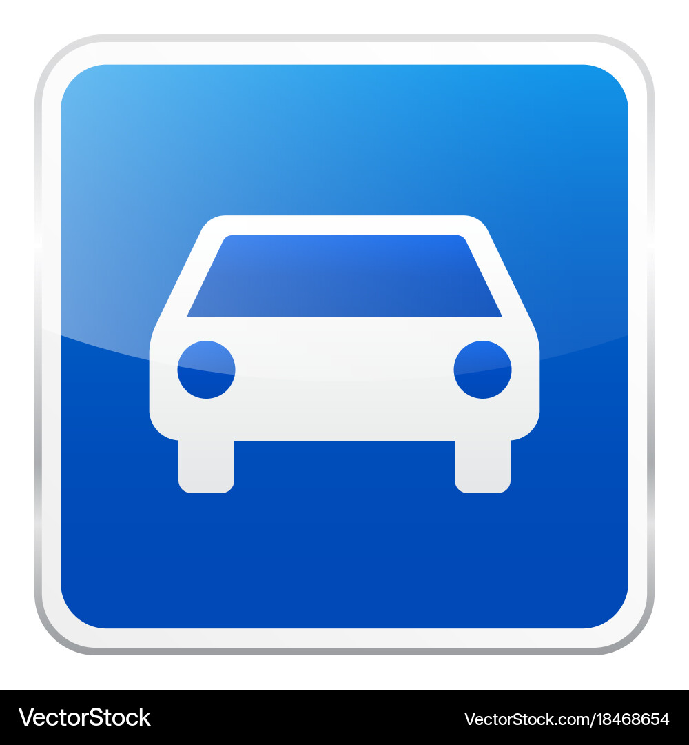 Road blue sign on white background traffic Vector Image